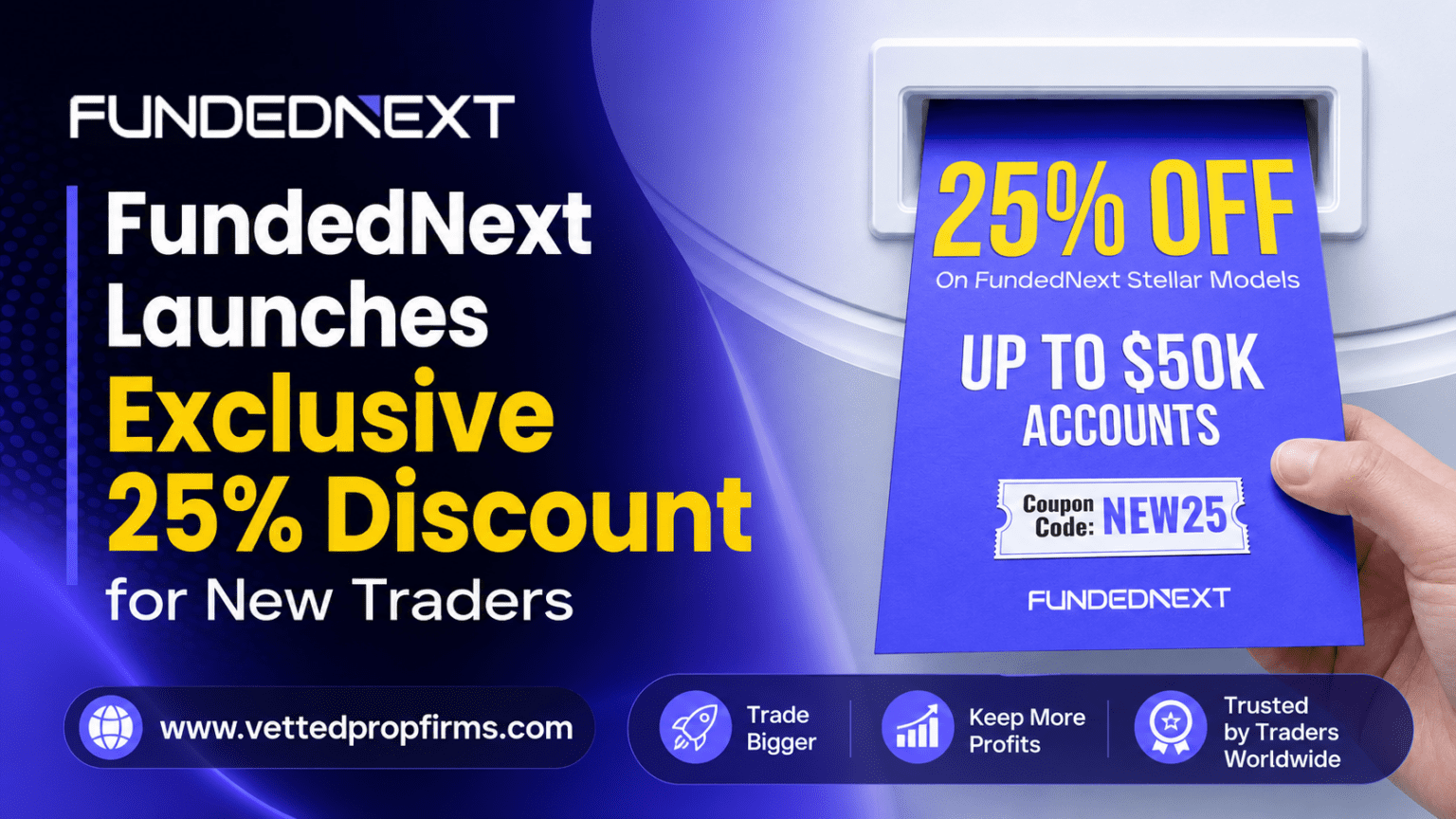 FundedNext Launches Exclusive 25% Discount Code for New Traders ...